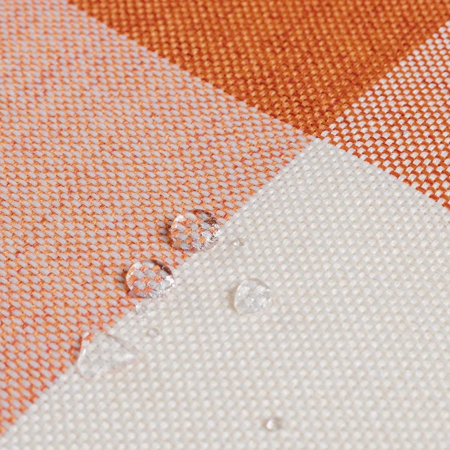 Buffalo Plaid Placemats Black White Orange Plaid Anniversary - Temu ...