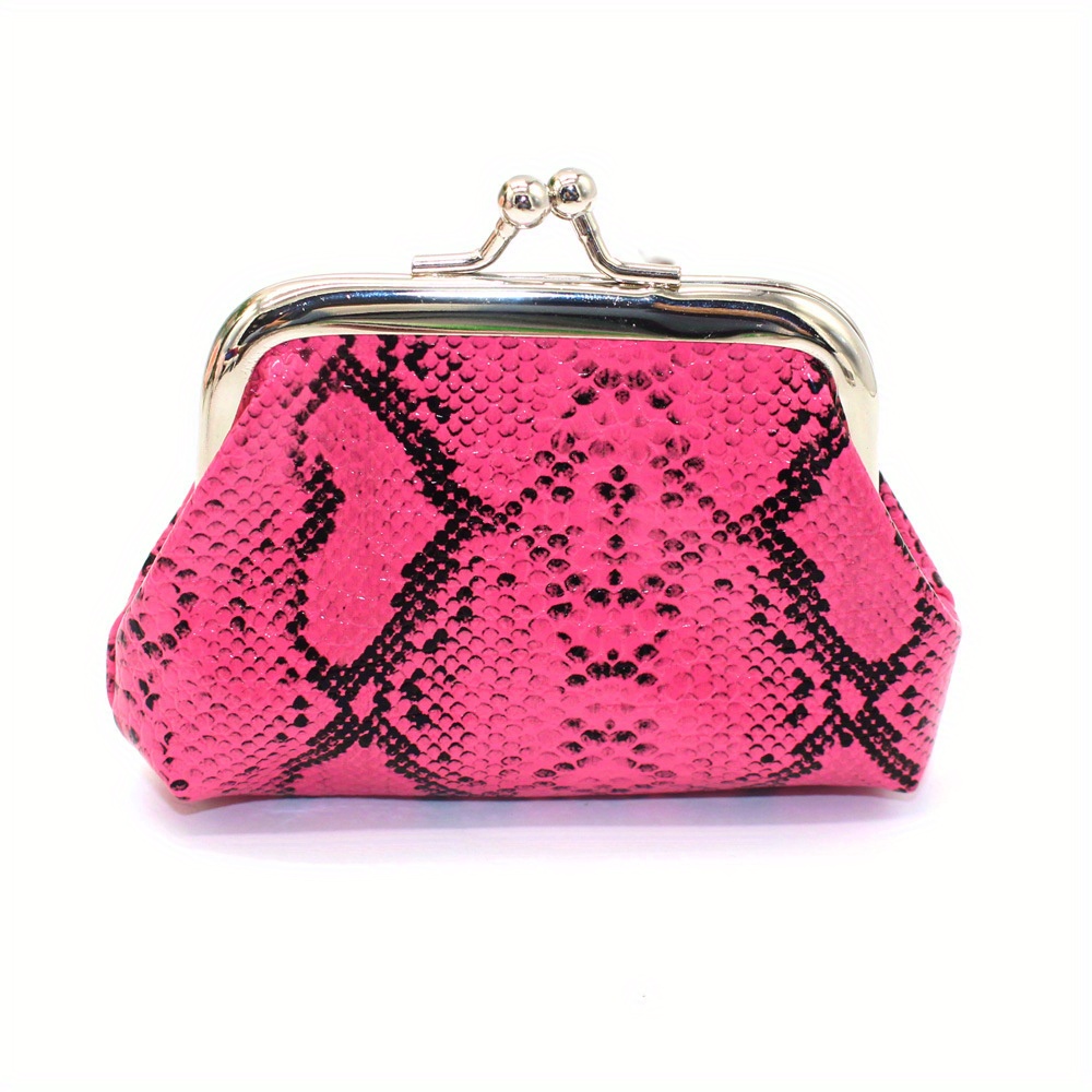 trendy snake skin pattern coin purse lock clutch - Temu Netherlands