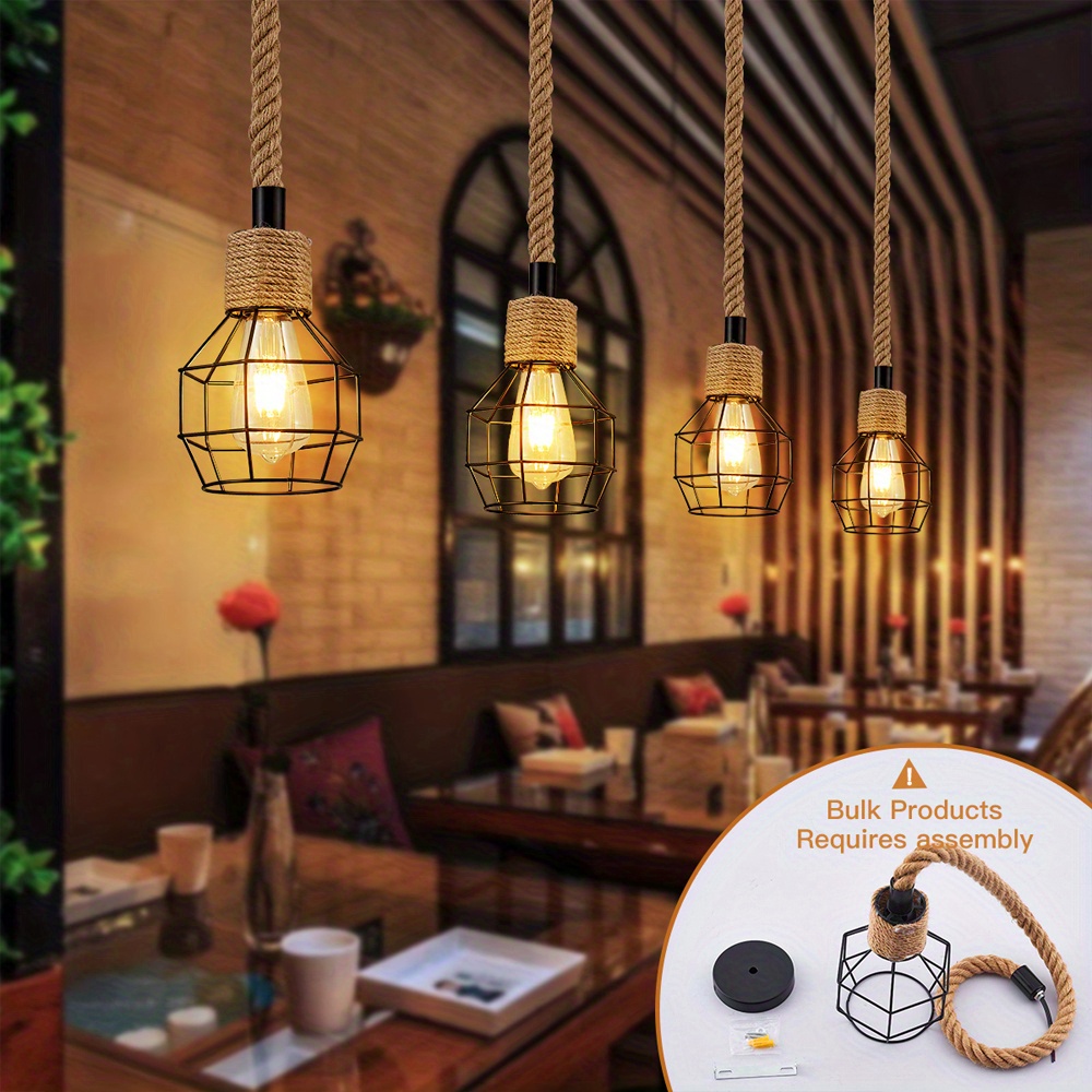 bar chandelier vintage hemp rope island - Temu Australia