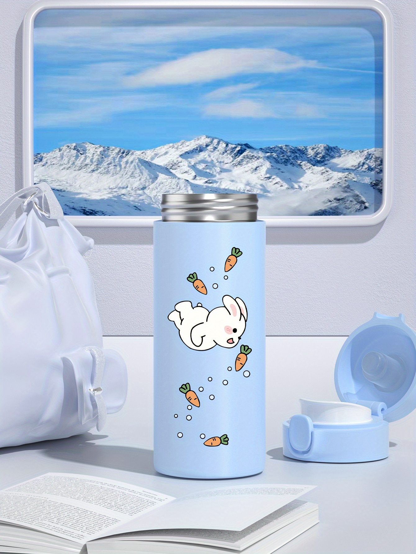 Cute Rabbit Vacuum Bouncing Lid Portable Thermal - Temu Australia