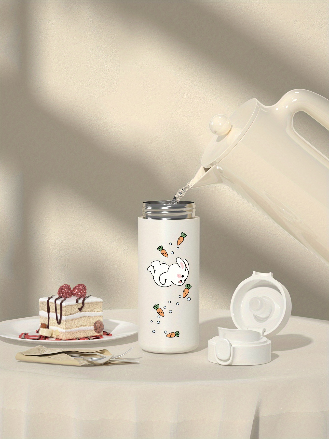 Cute Rabbit Vacuum Bouncing Lid Portable Thermal - Temu Netherlands