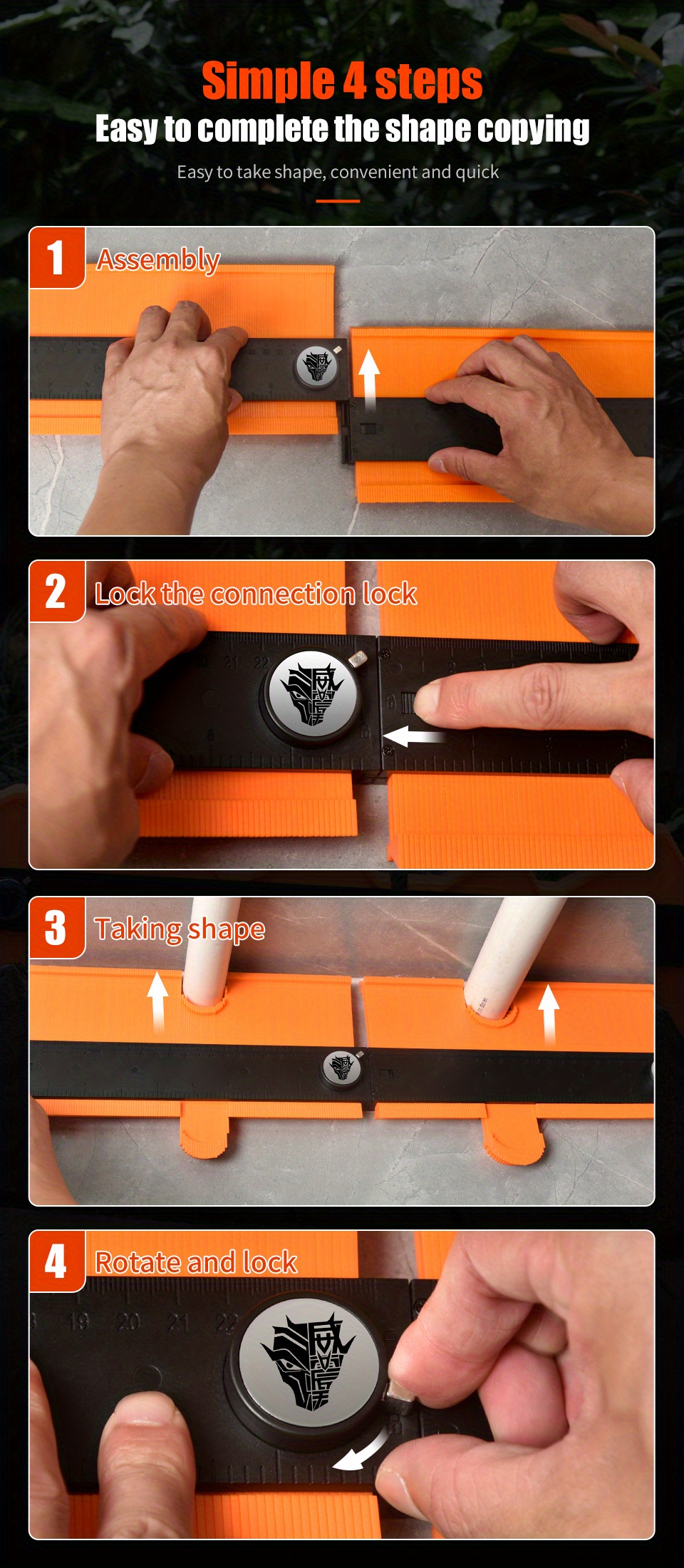 Lock Contour Gauge Profile Tool Edge Shaping Wood - Temu United