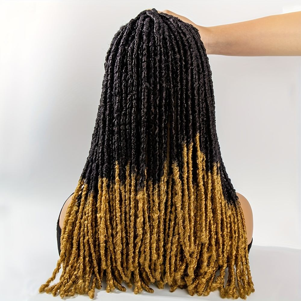 Two Tone Color Ombre Dreadlock Braids Hair Extensions Soft - Temu