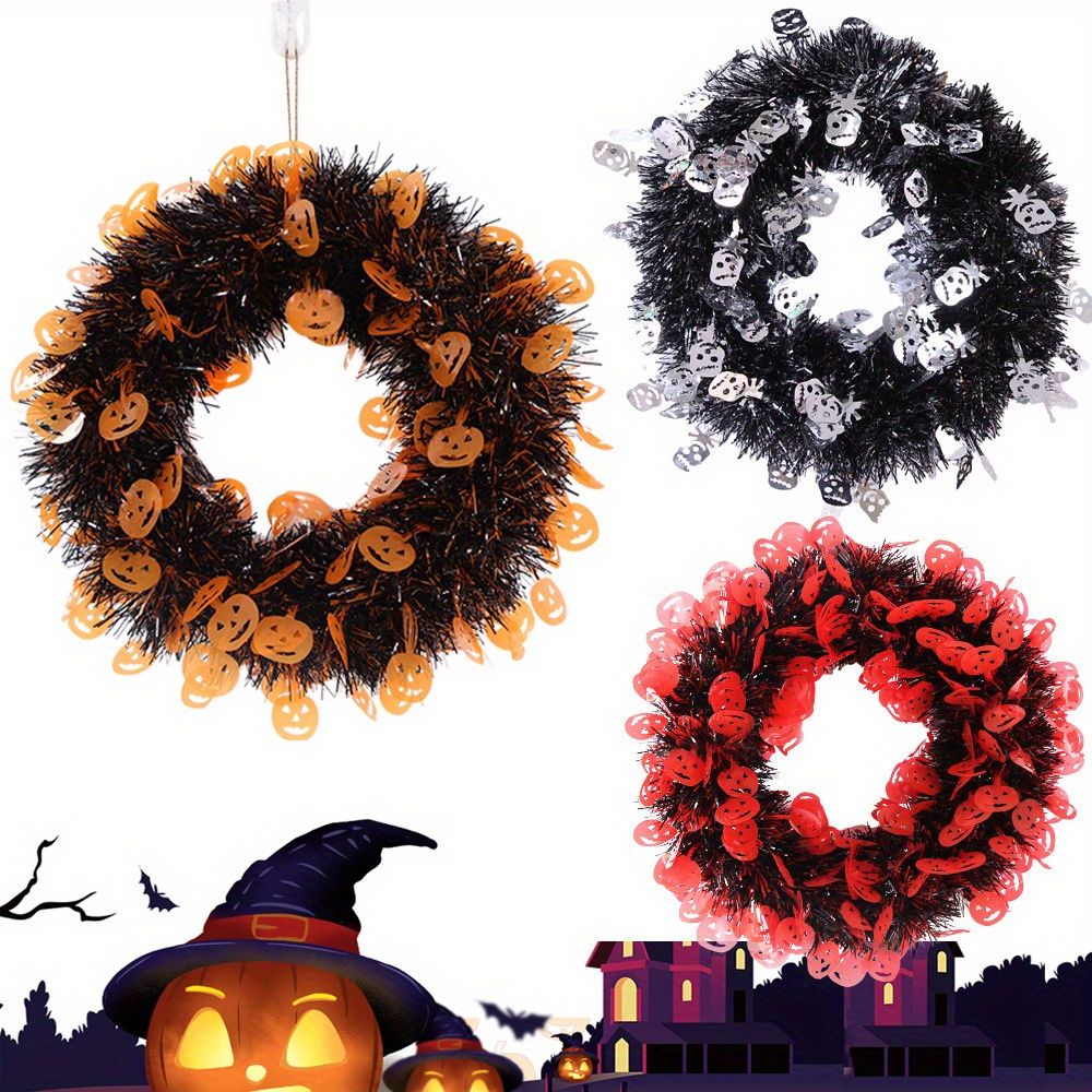 Halloween Door Wreath Decorative Halloween Wreath Garland - Temu
