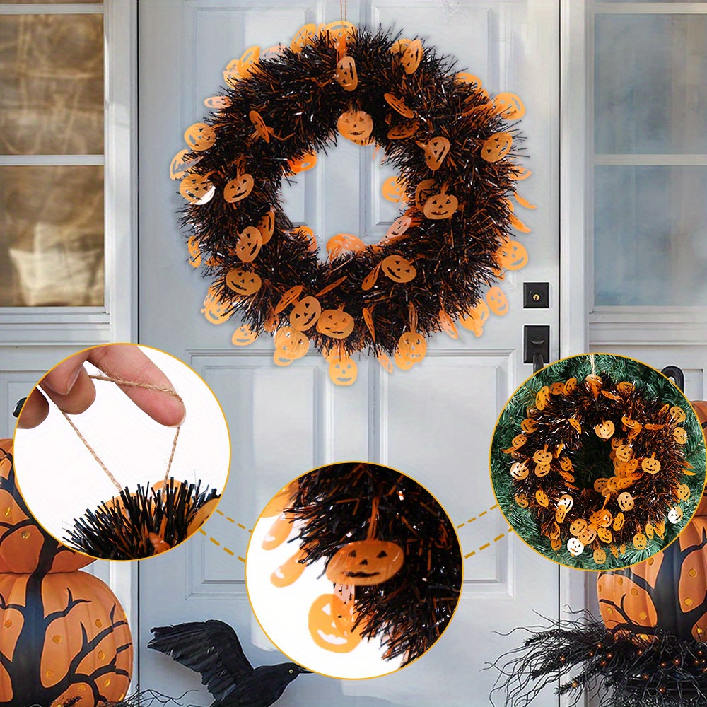 Halloween Door Wreath Decorative Halloween Wreath Garland - Temu