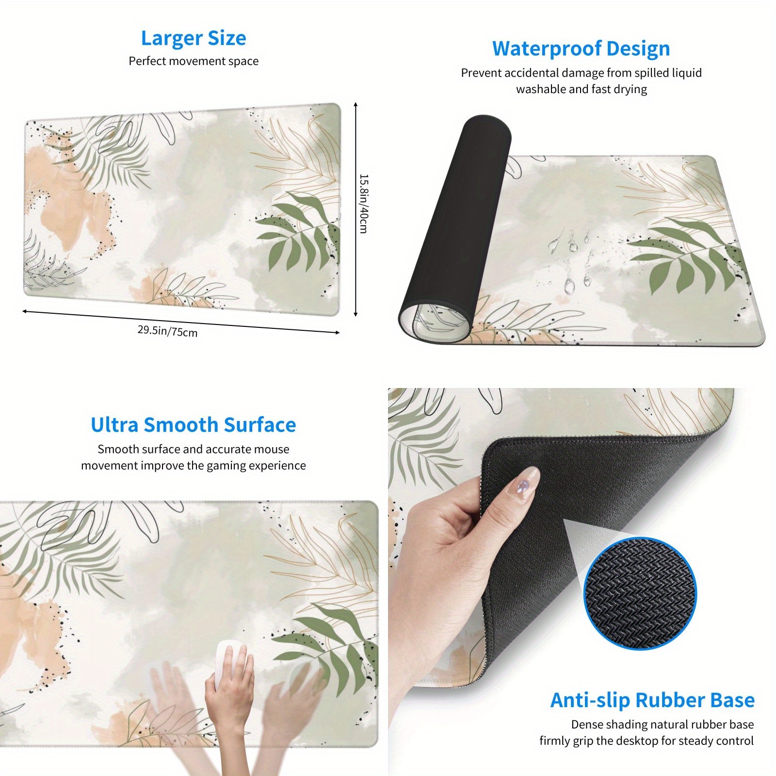 keyboard mat kawaii mousepad plant abstract - Temu Australia