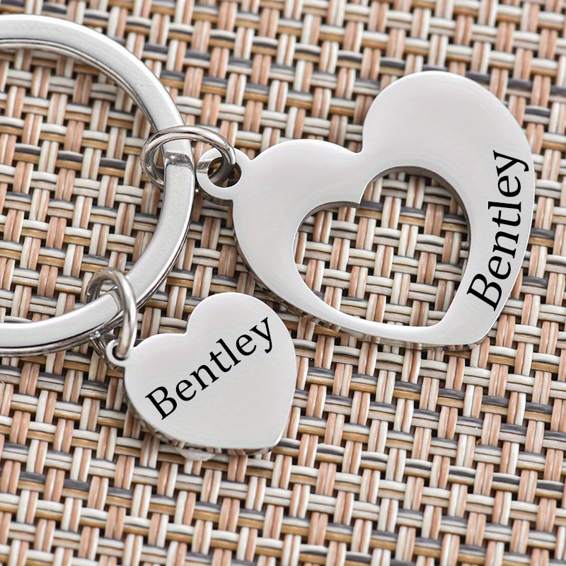 Steel Keychain Engraved Shaped Pendant Keychain Jewelry Commemorative ...