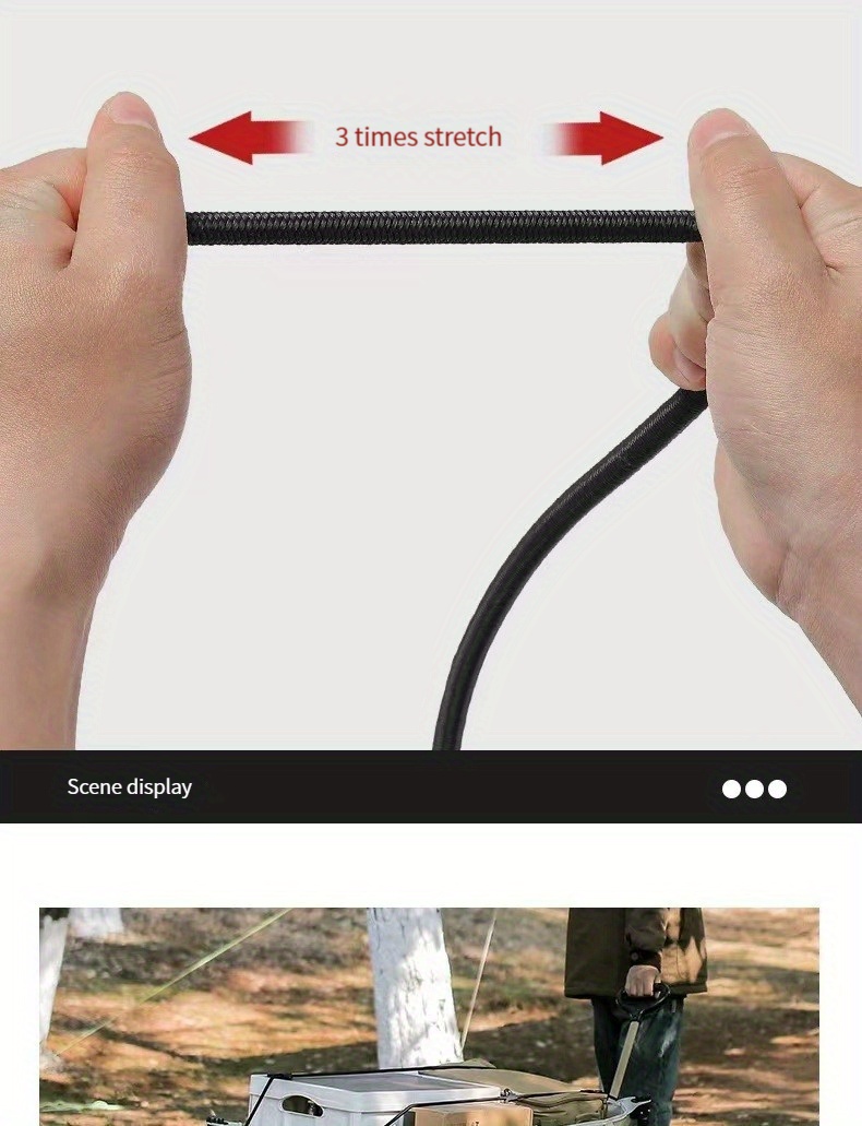 1pc elastic strap with camping storage rope elastic rope for luggage ...