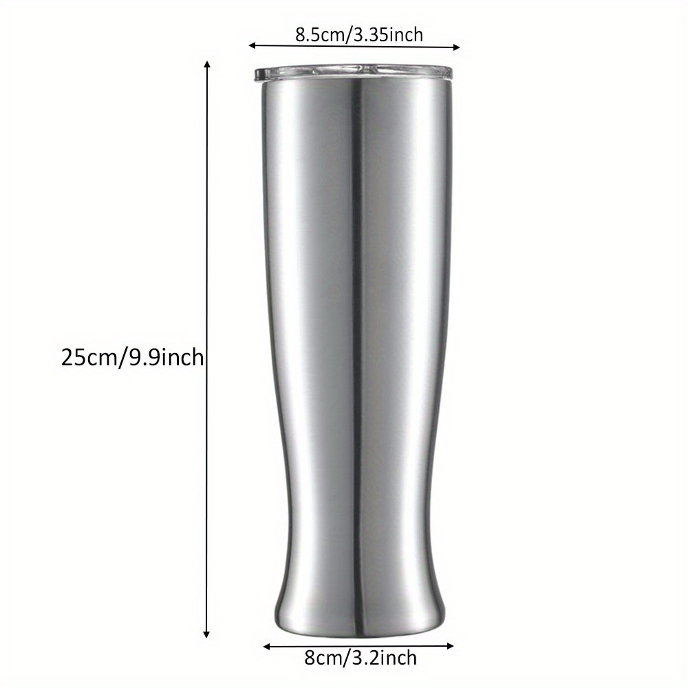 Simple Modern Vase Shape Cup Lid Double Wall Beer Mug - Temu