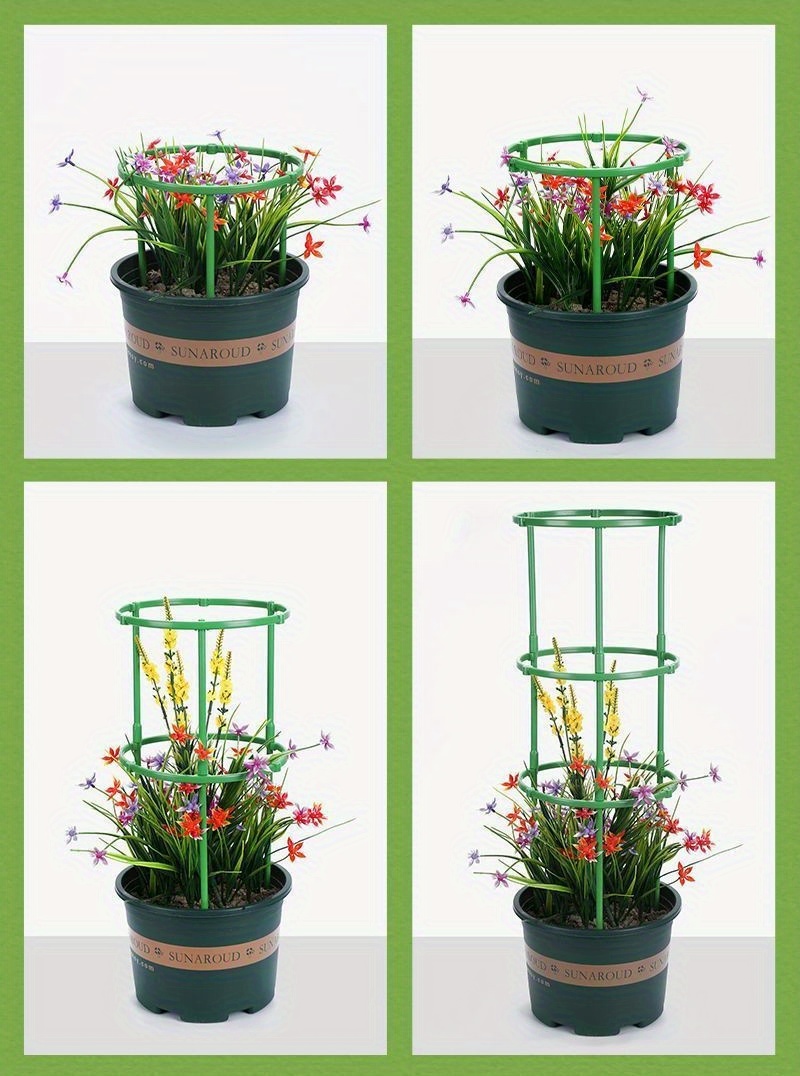 9pcs adjustable plant support stakes semi circular flexible garden ...