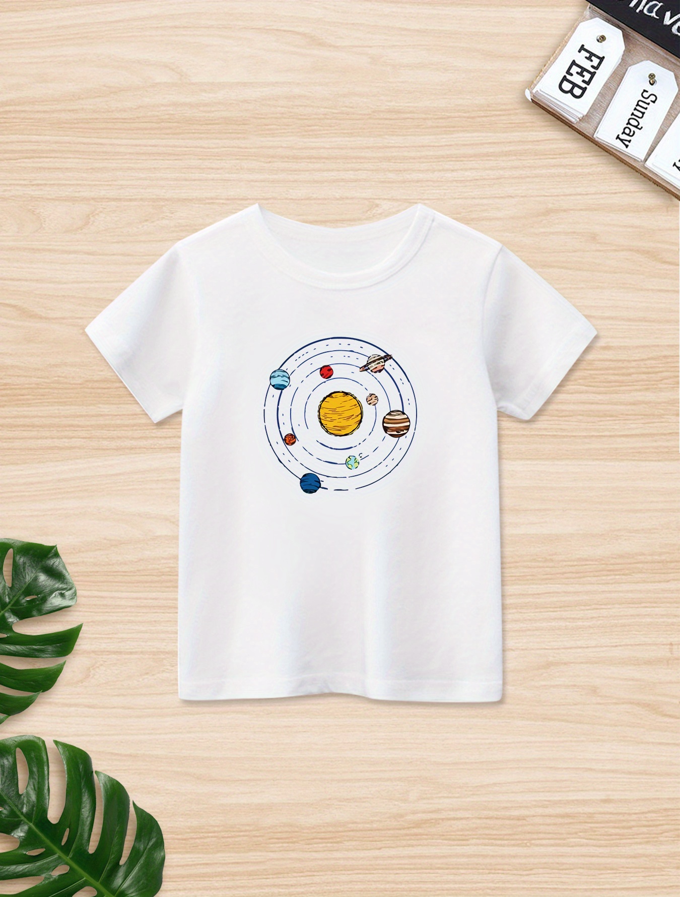 Stylish Planets Print Boys Creative T shirt Casual - Temu Australia