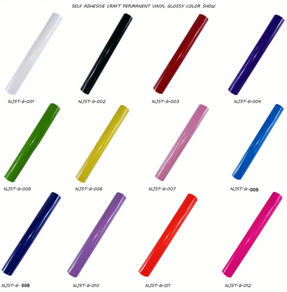 Self Adhesive Vinyl Diy Sticker Permanent Film Glossy Colors - Temu ...