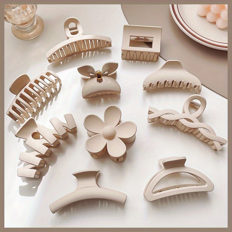Casual Flowers Wave Hollow Hair Clips Claw Clips Decorative - Temu New ...