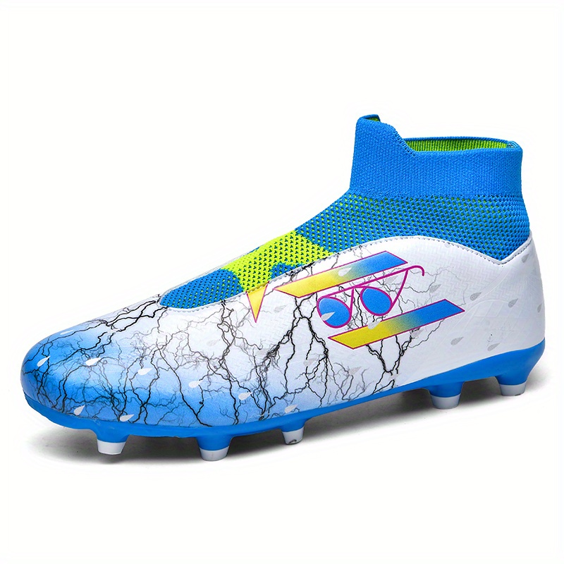 Men's Fg Cleat High Top Football Boots, Professional Outdoor Anti-skid ...