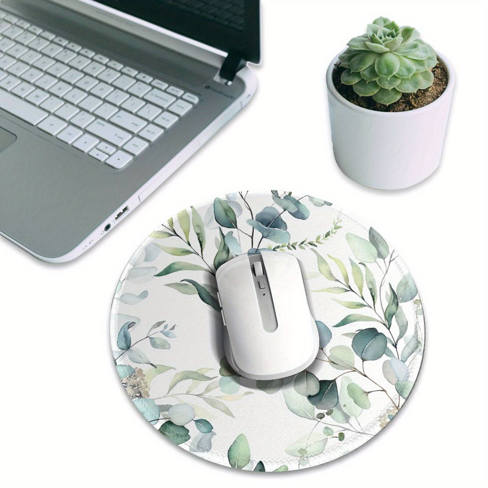 Mouse Pad Cute Mousepad Design Round Grass Leaves Mouse Mat - Temu ...