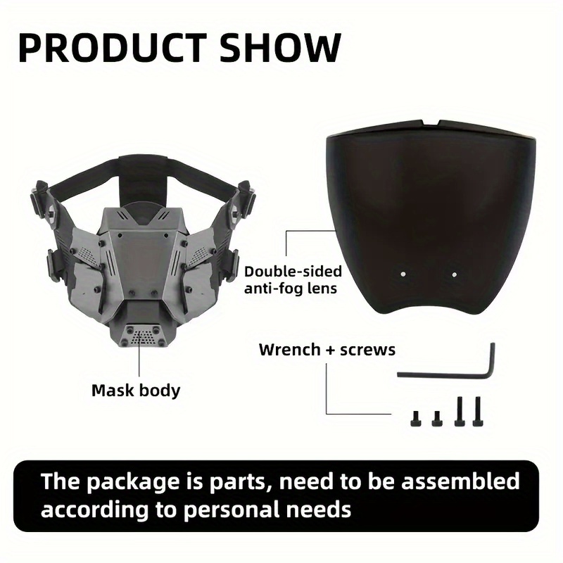 Cyberpunk Mask Men Costume Full Face Cool Mask Halloween Party ...