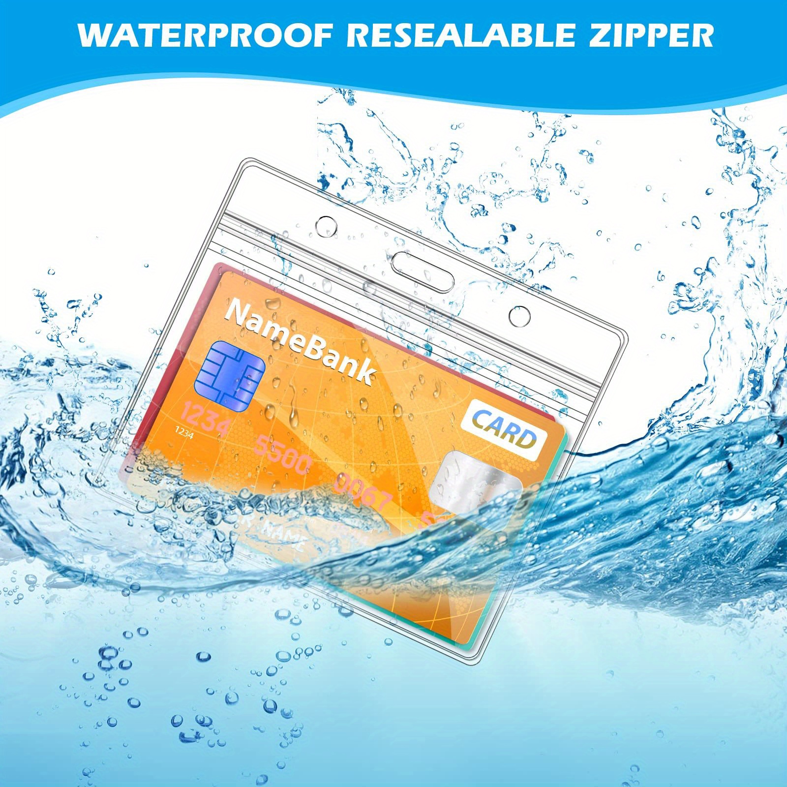 Waterproof Badge Holders Metal Clips Clear Horizontal Name - Temu New ...