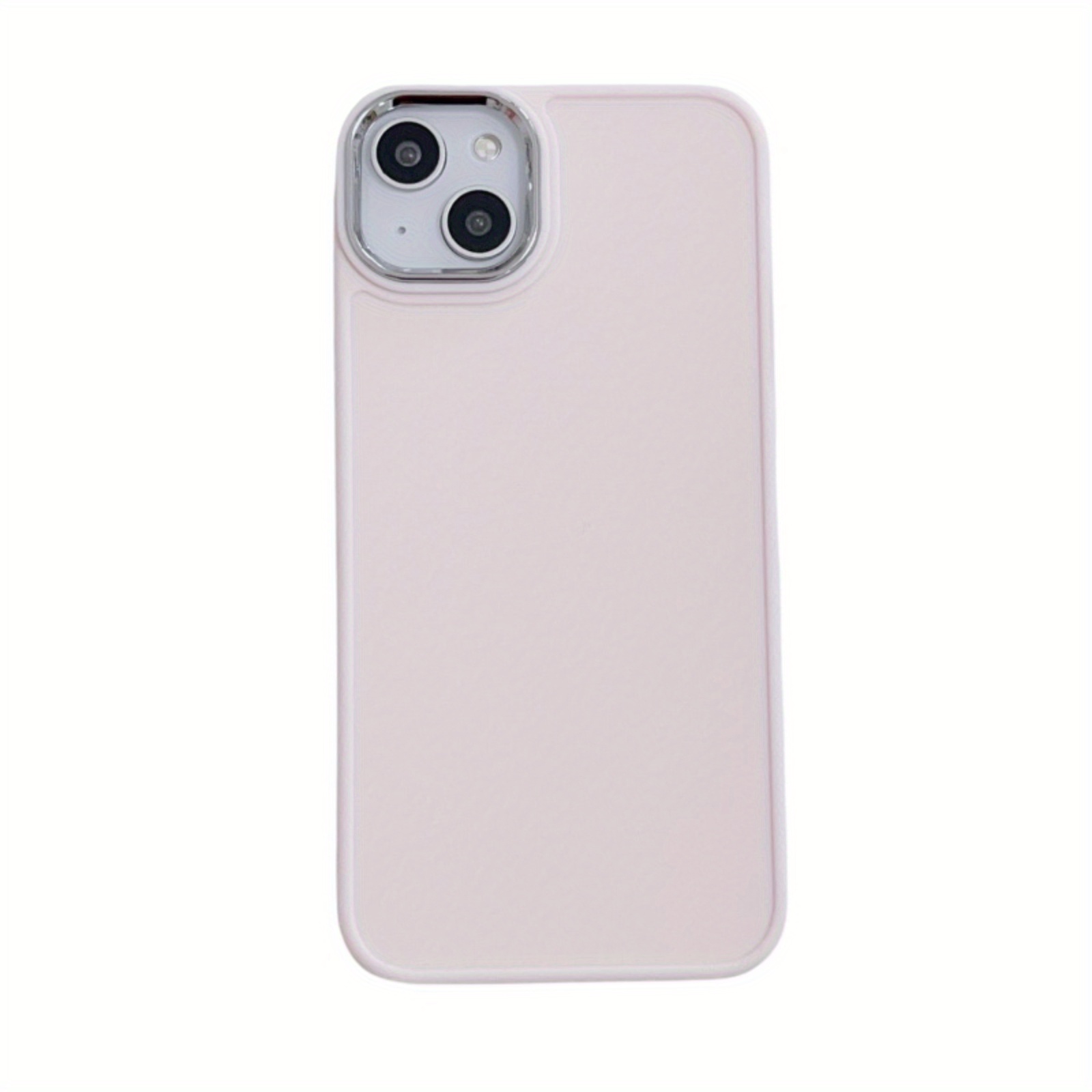 White Minimalist Wind Solid Color Anti Drop Shell Phone Case - Temu ...