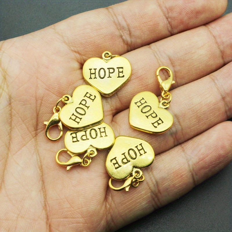 Double sided Golden Alloy Pendant Love Faith Peace Joy - Temu