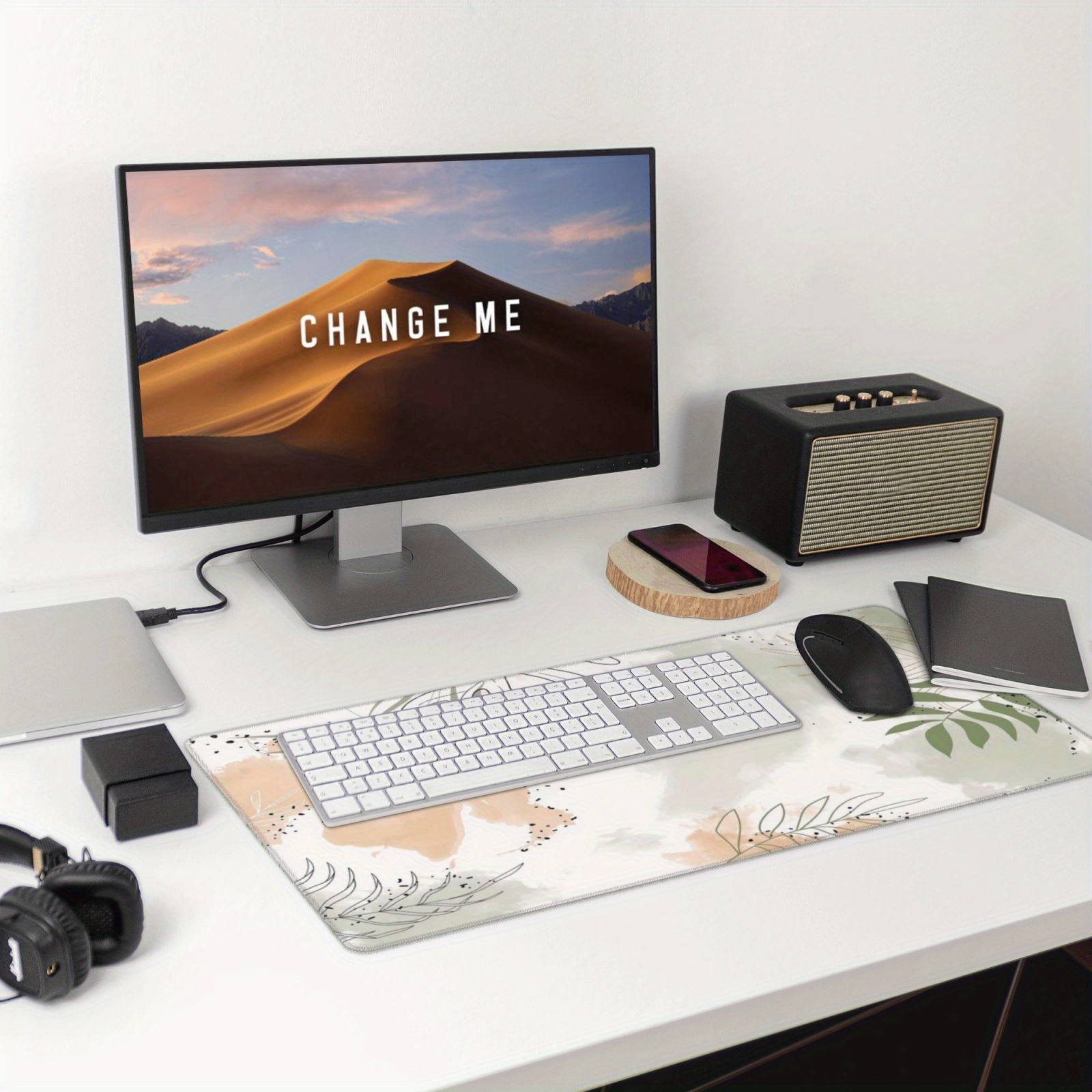 Keyboard Mat Kawaii Mousepad Plant Abstract - Temu Australia