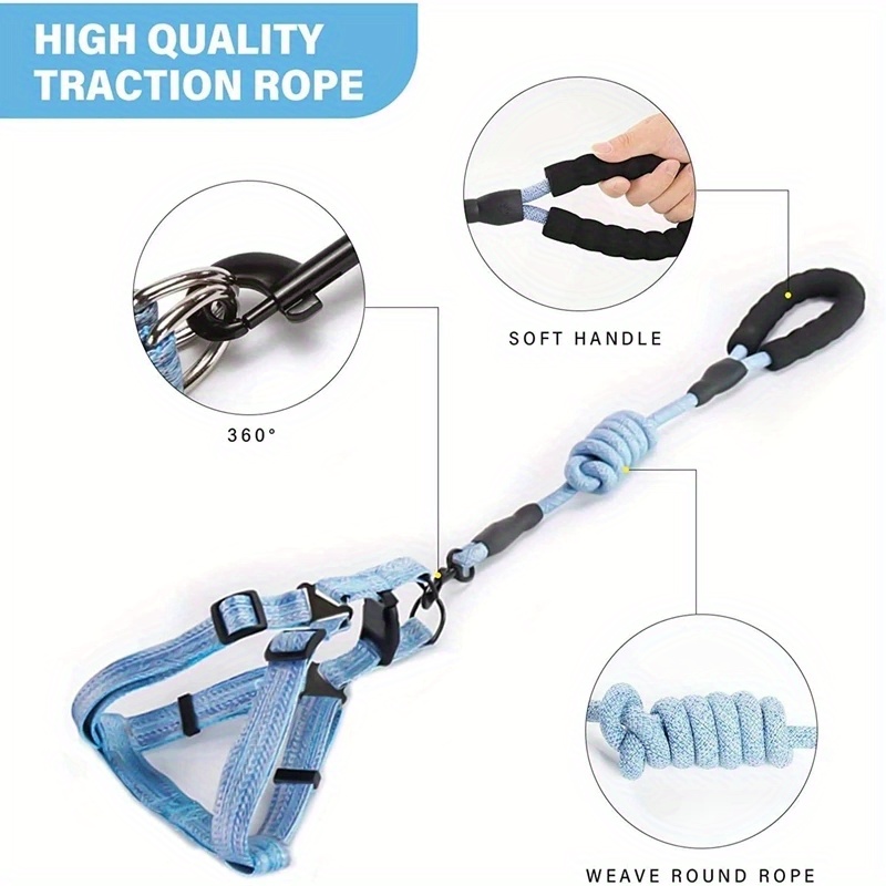 Dog Harness Leash Set Walking Pet Harness Adjustable - Temu Canada