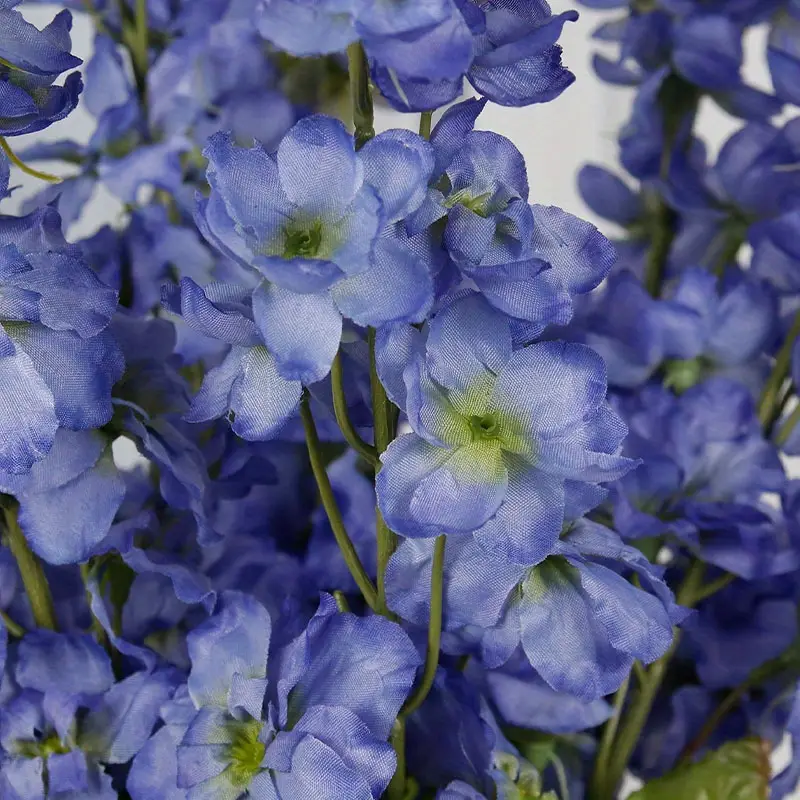 124 個紫 ニウム造花長い茎の花、偽ラークスパーフェイ 本物のシルクフラワー植物バルクブーケ屋外背の高い花瓶ホームガーデン メント装飾