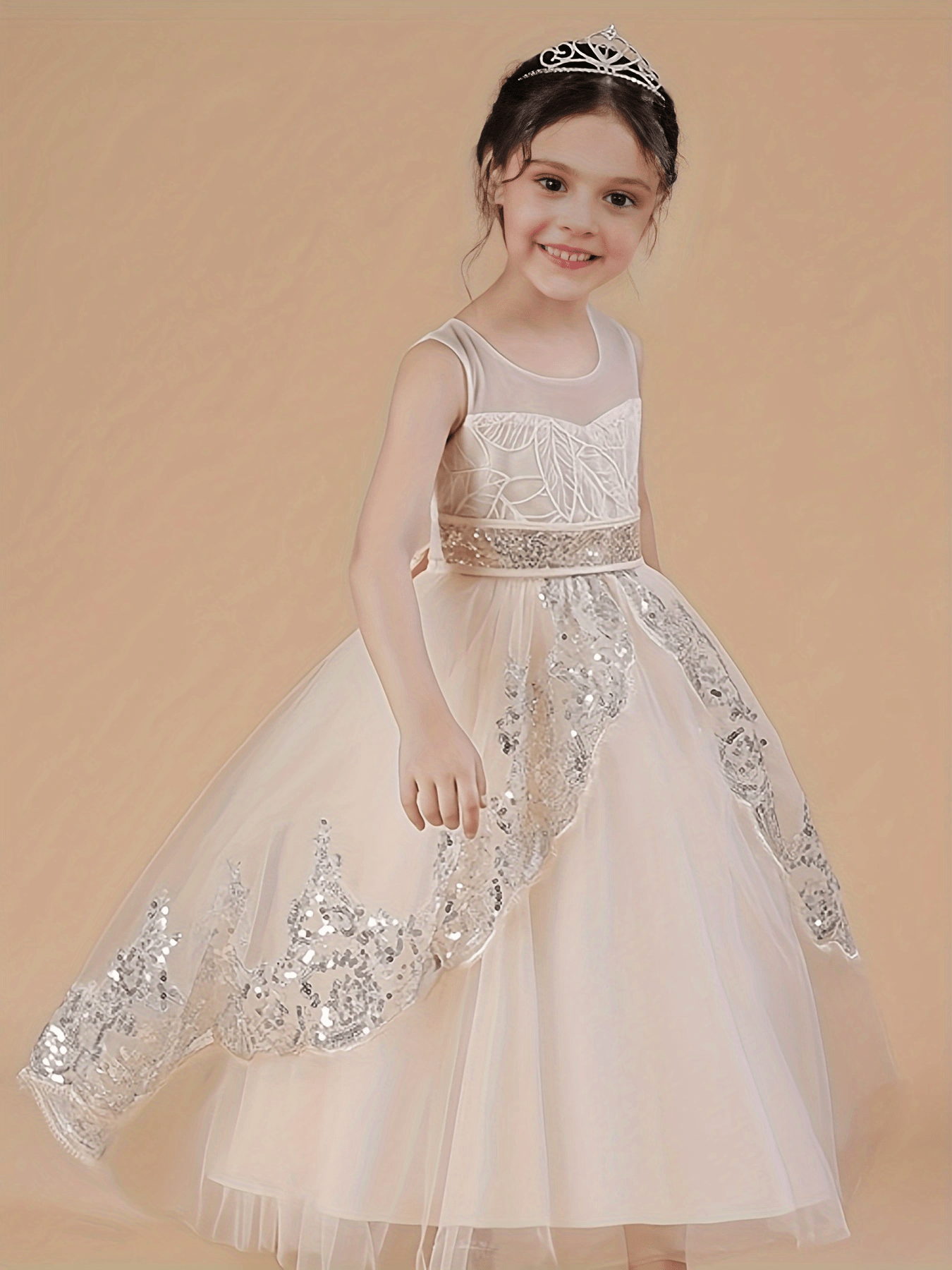 Performance Special Events Princess Gown Dress Girls Sequin - Temu