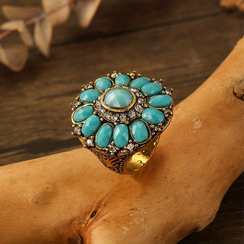 Retro Beaded Men's Rings Decorative Finger Ring Accessories - Temu ...