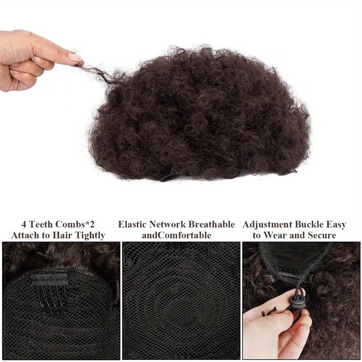Afro Puff Drawstring Ponytail Extensions Synthetic Short - Temu Norway