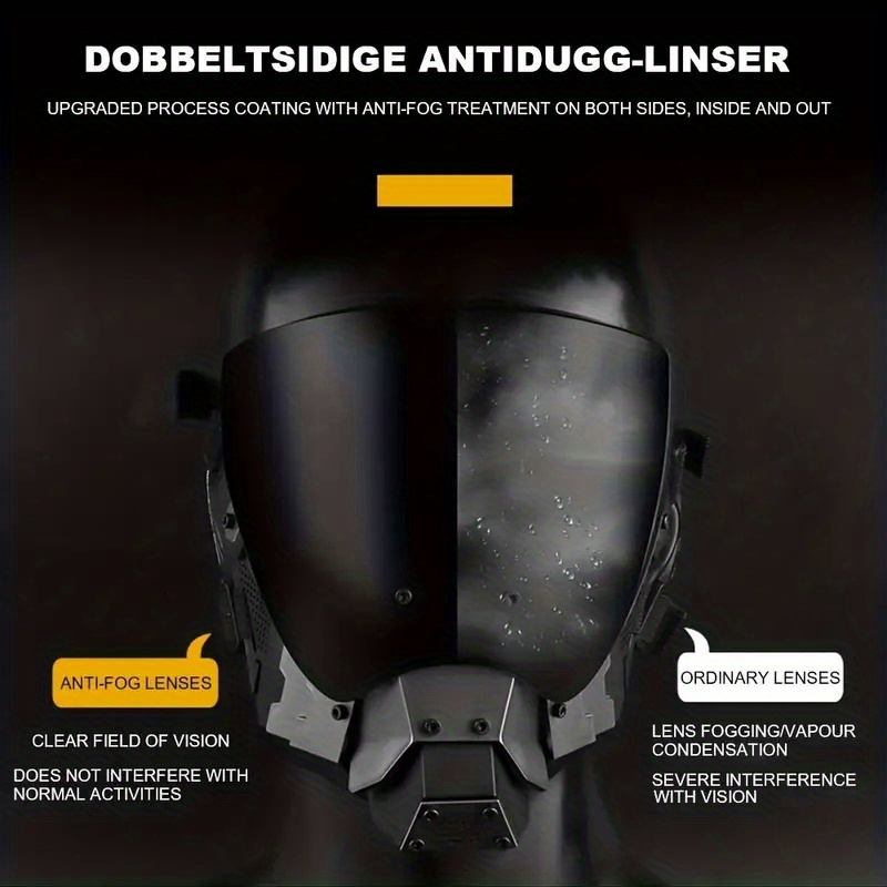 Cyberpunk Mask Men Costume Full Face Cool Mask Halloween Party ...