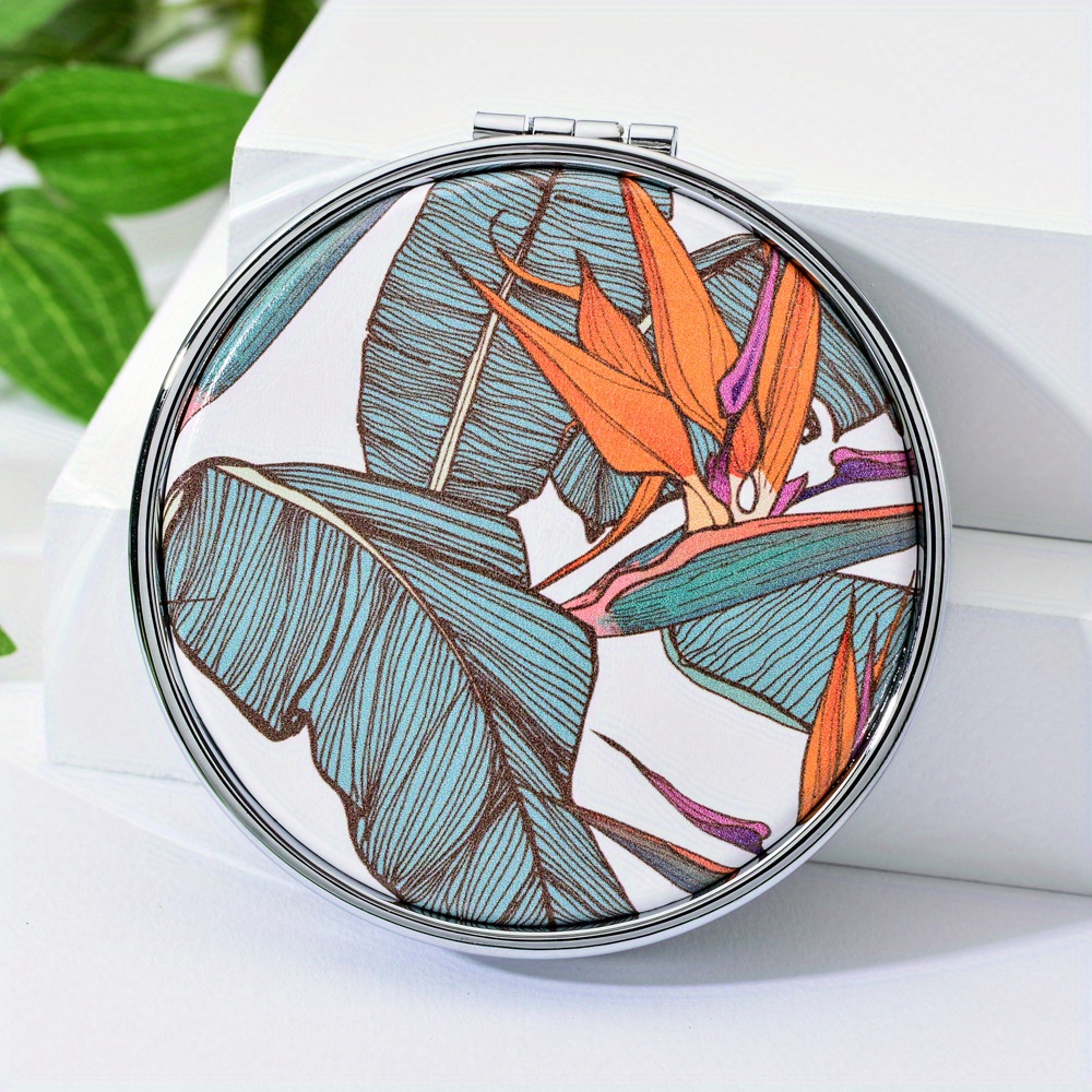 Metal Compact Mirror Travel Makeup Cartoon Summer Style - Temu Portugal
