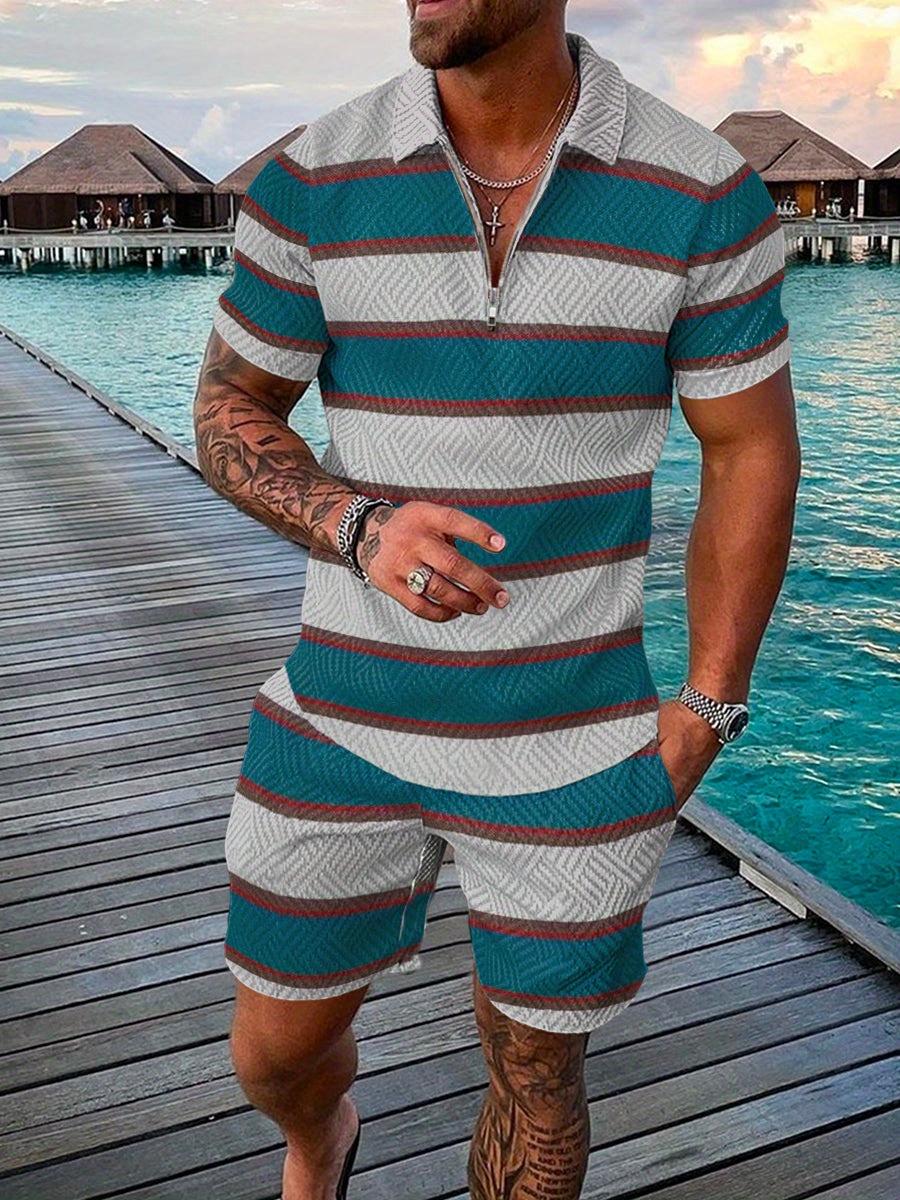 Conjunto Pantalón Corto Talla Hombres Estampado - Temu Mexico