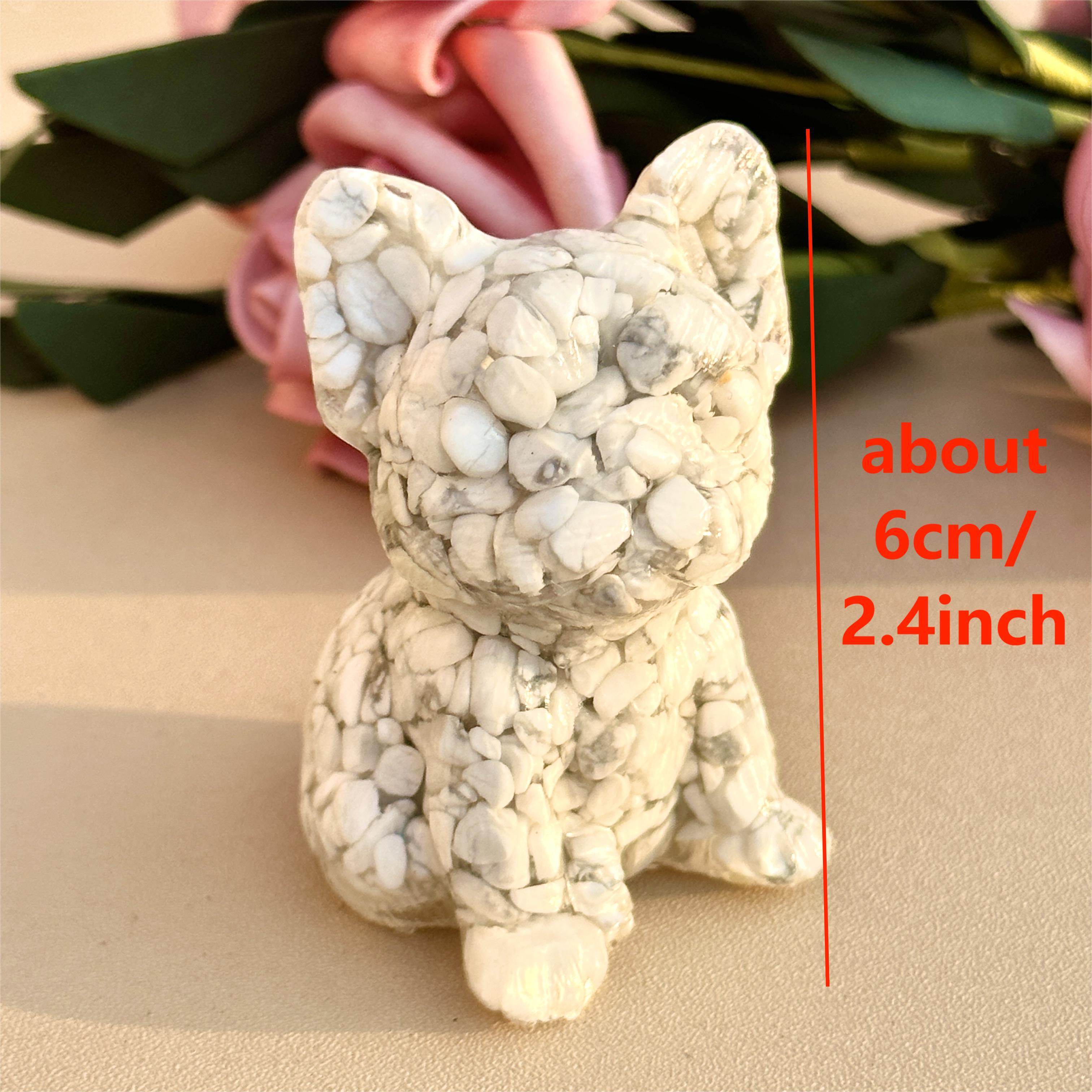 crystal french bulldog resin ornament crystal ball seat - Temu Netherlands