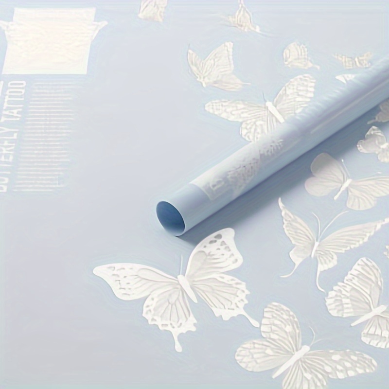 Flower Art Wrapping Paper Butterfly Dance Jelly Film Bag - Temu Canada