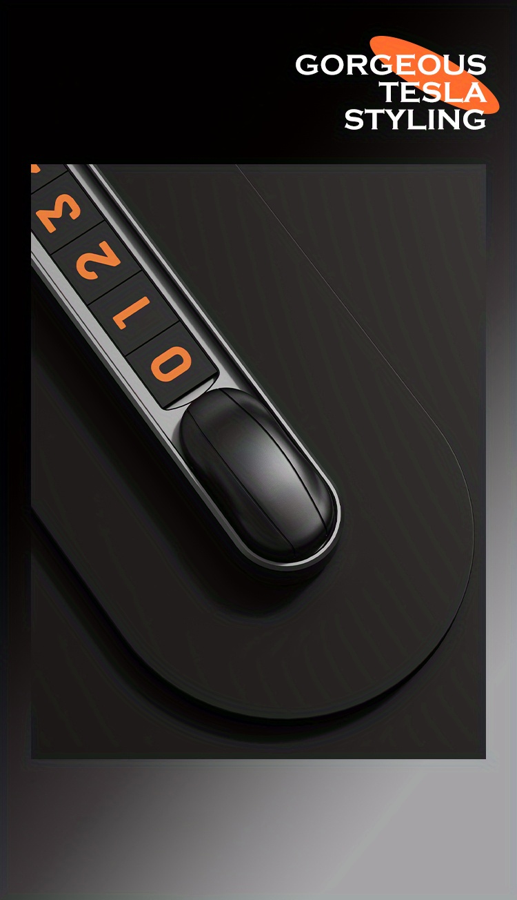 לטסלה דגם 3 דגם Y כרטיס מספר טלפון לרכב כרטיס ביקור פלטת חניה זמנית ...