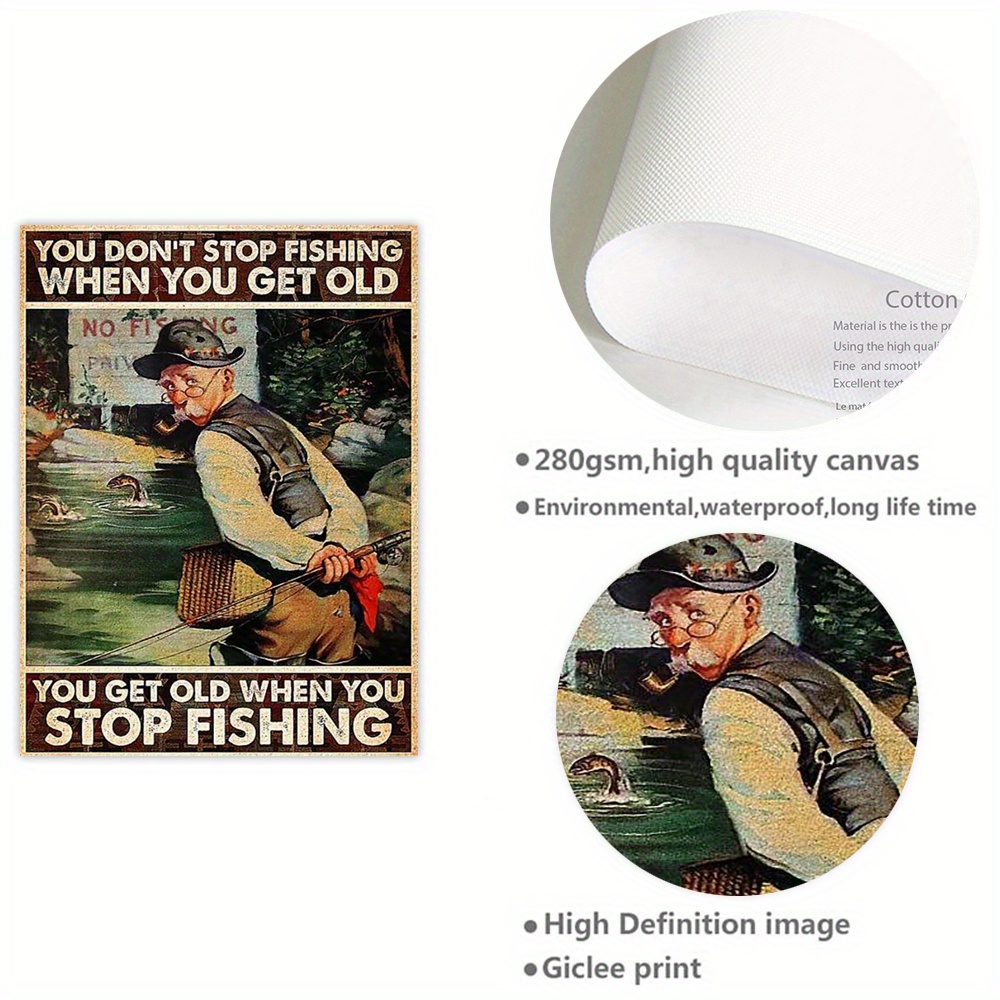 Stop Fishing Stop Fishing Vintage Home - Temu Australia
