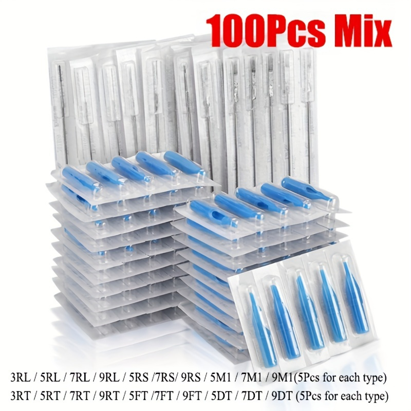 Tattoo Needles Cartridges Set Disposable Mixed Tattoo Needles Assorted ...
