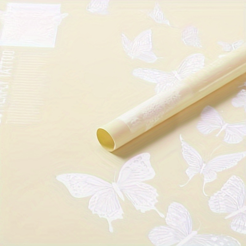 Flower Art Wrapping Paper Butterfly Dance Jelly Film Bag - Temu Canada
