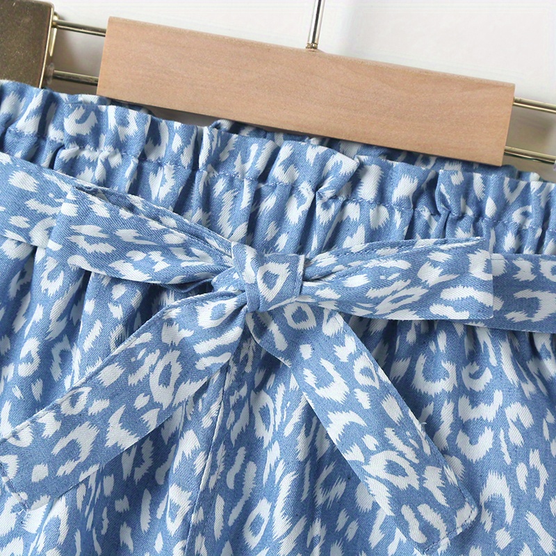 Girls Denim Skirt Dalmatian Print High Waisted A Line Short - Temu Norway