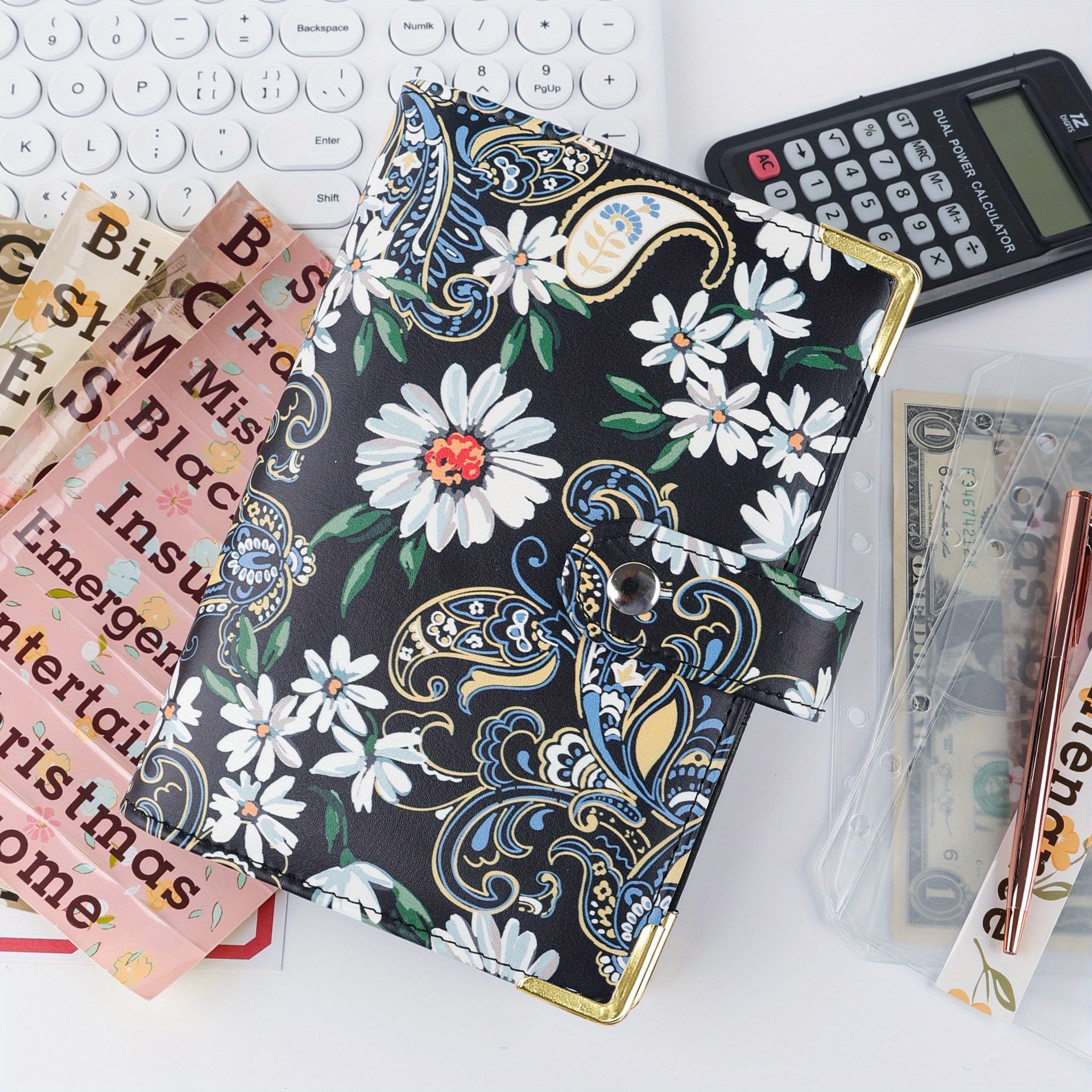 Premium Pu Leather Journal Budget Planner: A6 Binder Loose - Temu