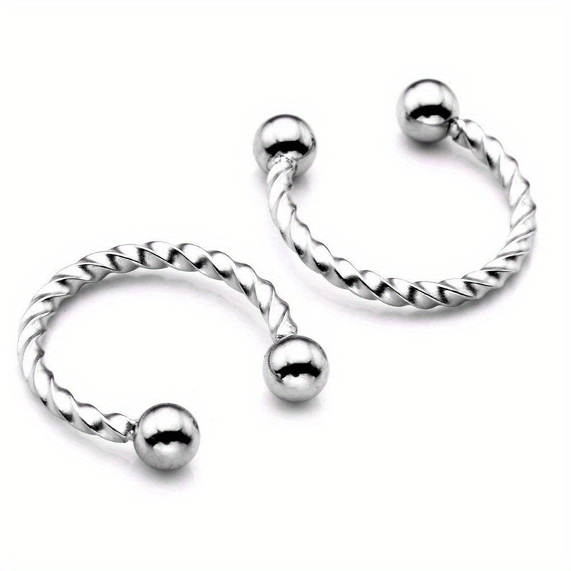 Horseshoe Nose Lip Septum Rings Hoop Pack 16 Gauge Ring - Temu Australia