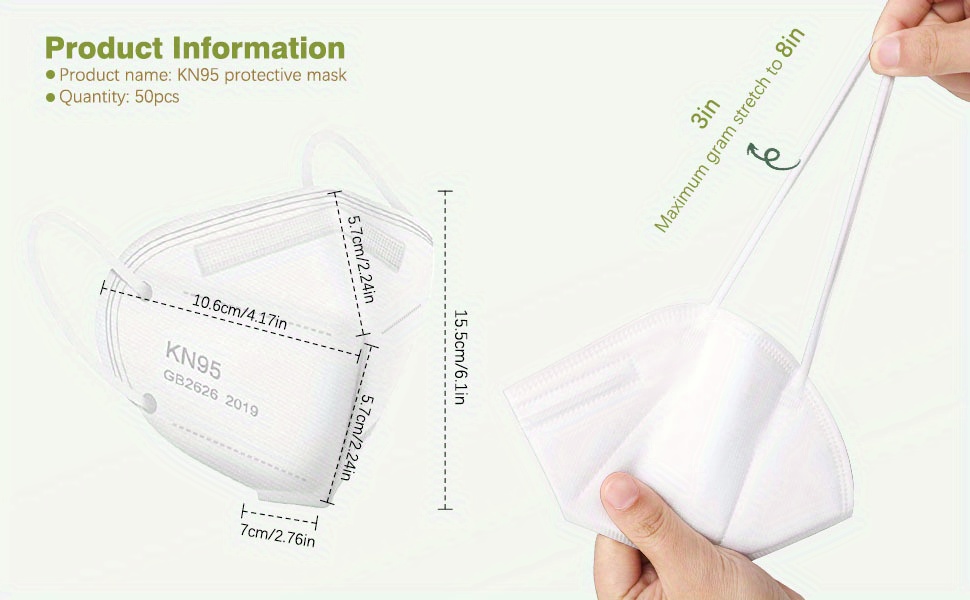 Kn95 Face Masks 5 ply Breathable Safety Respirator Cup Dust - Temu