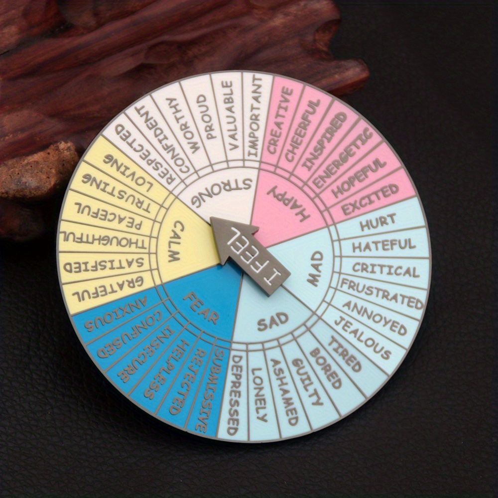 Feelings Wheel Enamel Pin Brooch Social Worker Pins Mood - Temu