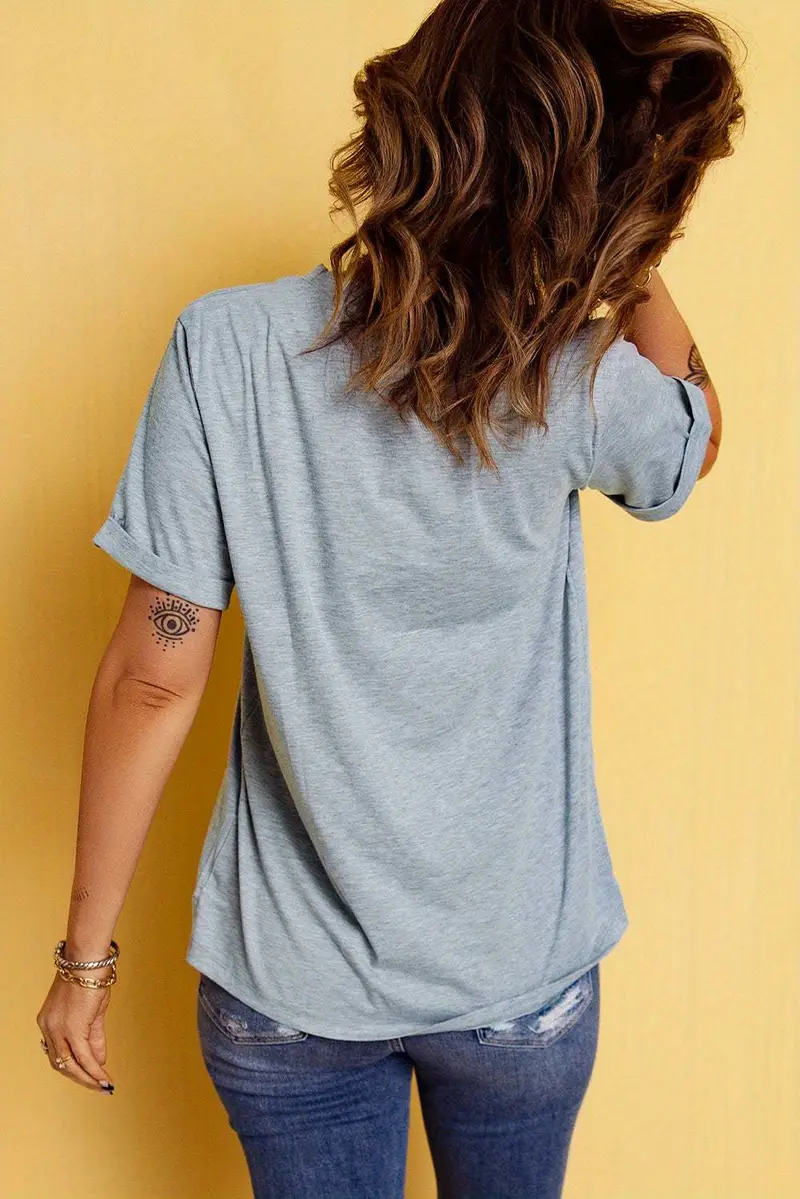 New York Print Crew Neck T Shirt Casual Short Sleeve T Shirt Womens