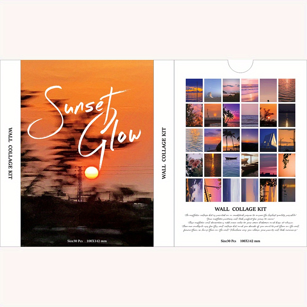 Postcard Beach Twilight Set Life Photography Creative Retro - Temu ...