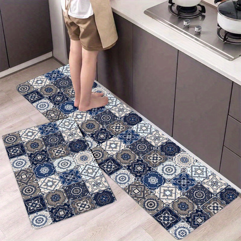 mandala pattern kitchen rugs boho vintage absorbent non slip - Temu ...