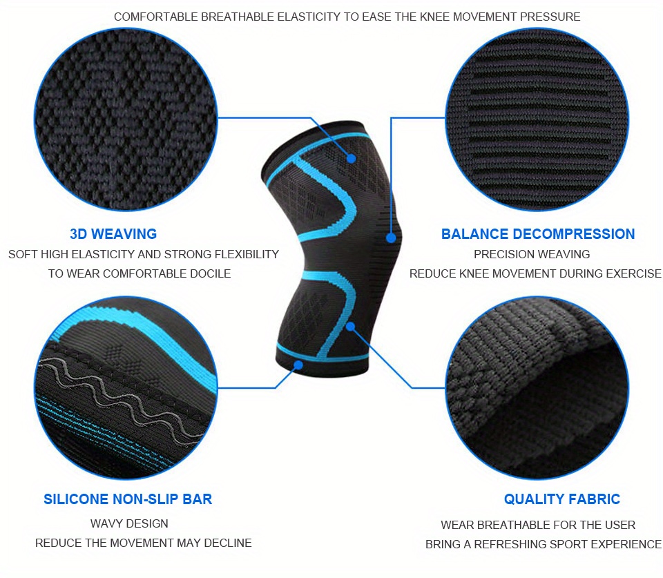 Elastic Breathable Sports Knee Pad Hiking Cycling Running - Temu United ...