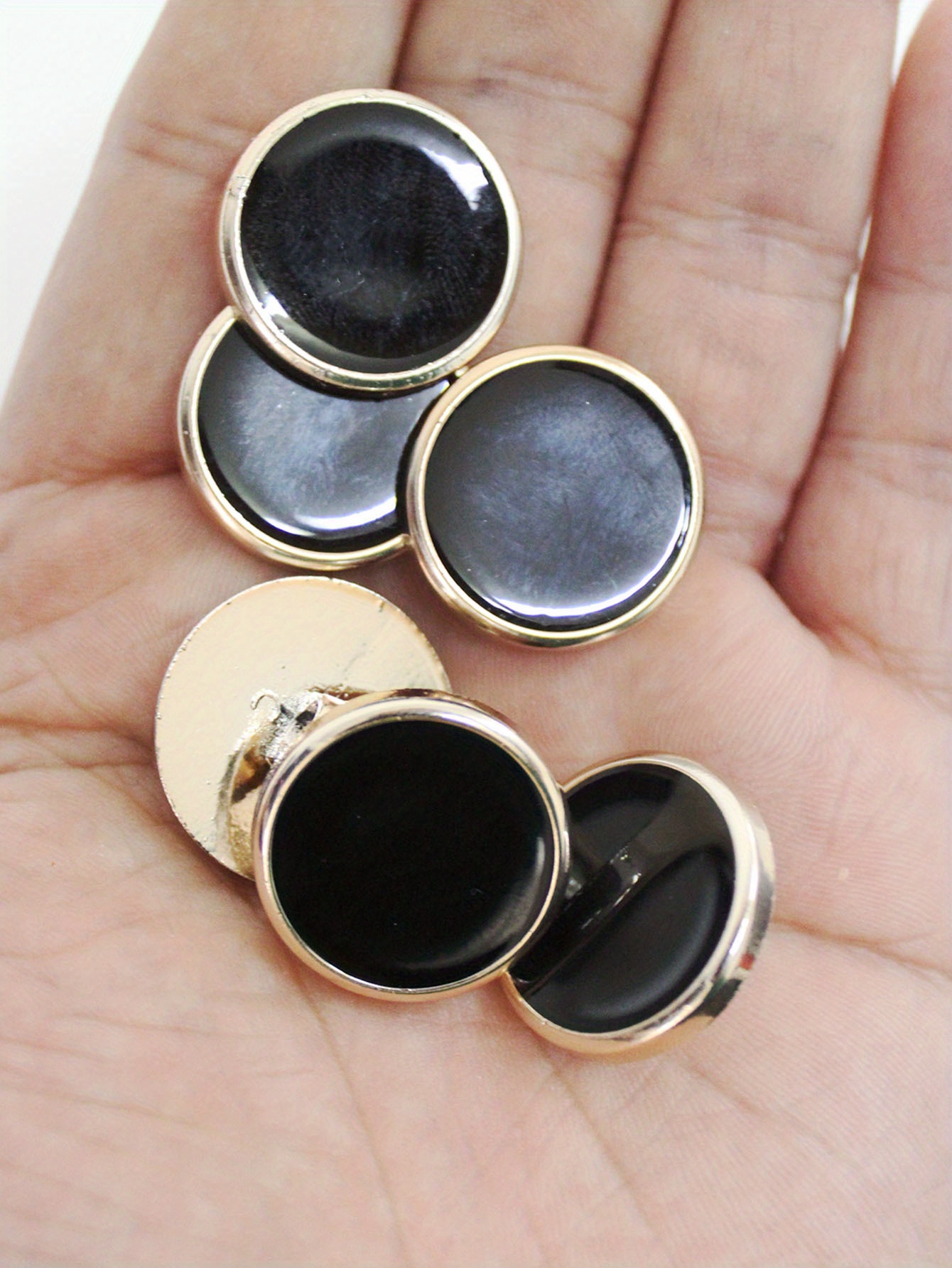 5pcs pack round drip oil button coat jacket windbreaker button ...