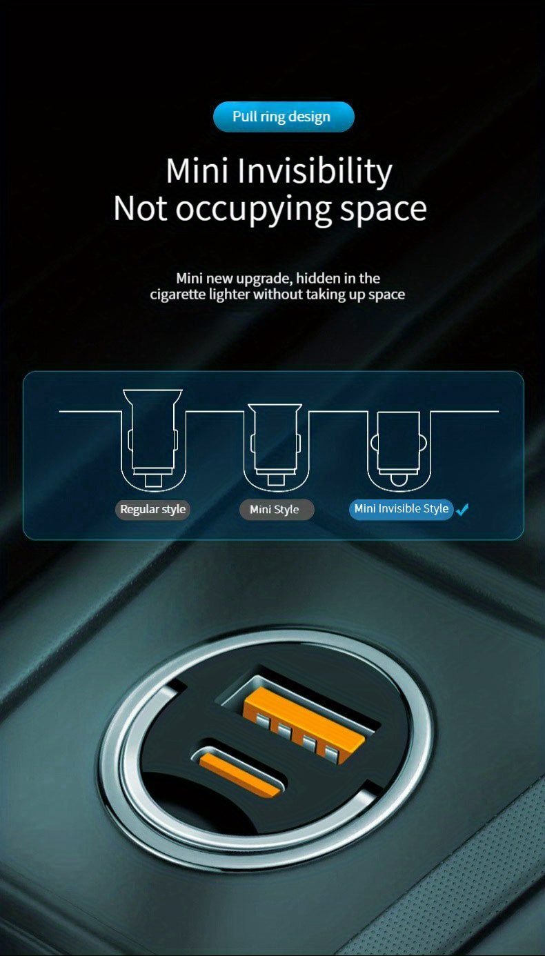 Metal Fast Car Charger Pull Ring Charge - Temu Canada