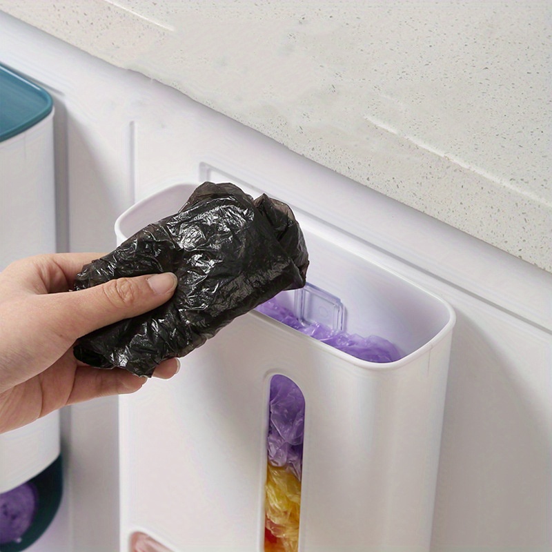 Plastic Bag Holder Trash Bags Storage Dispenser Home Kitchen - Temu ...